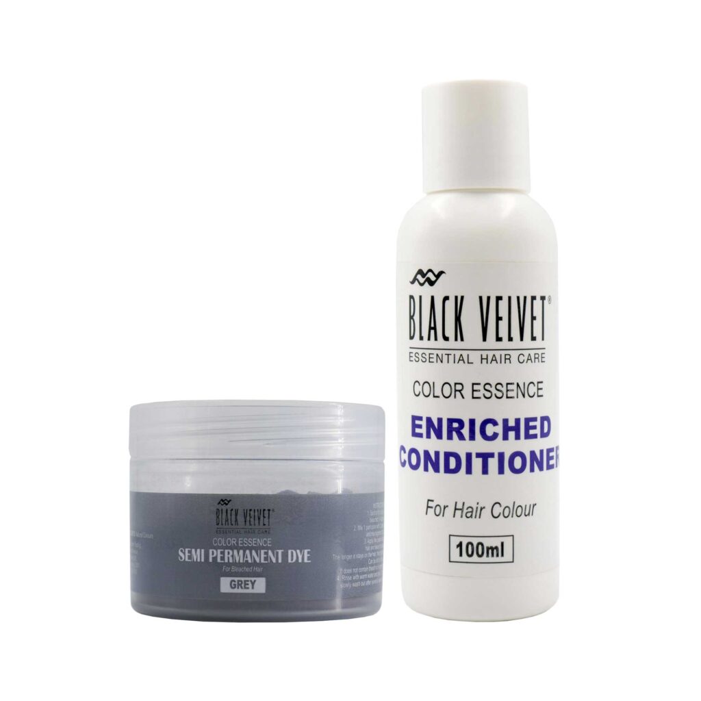 Grey Semi Permanent Hair Dye 80g (Conditioner: 100ml) – Tropical Eden